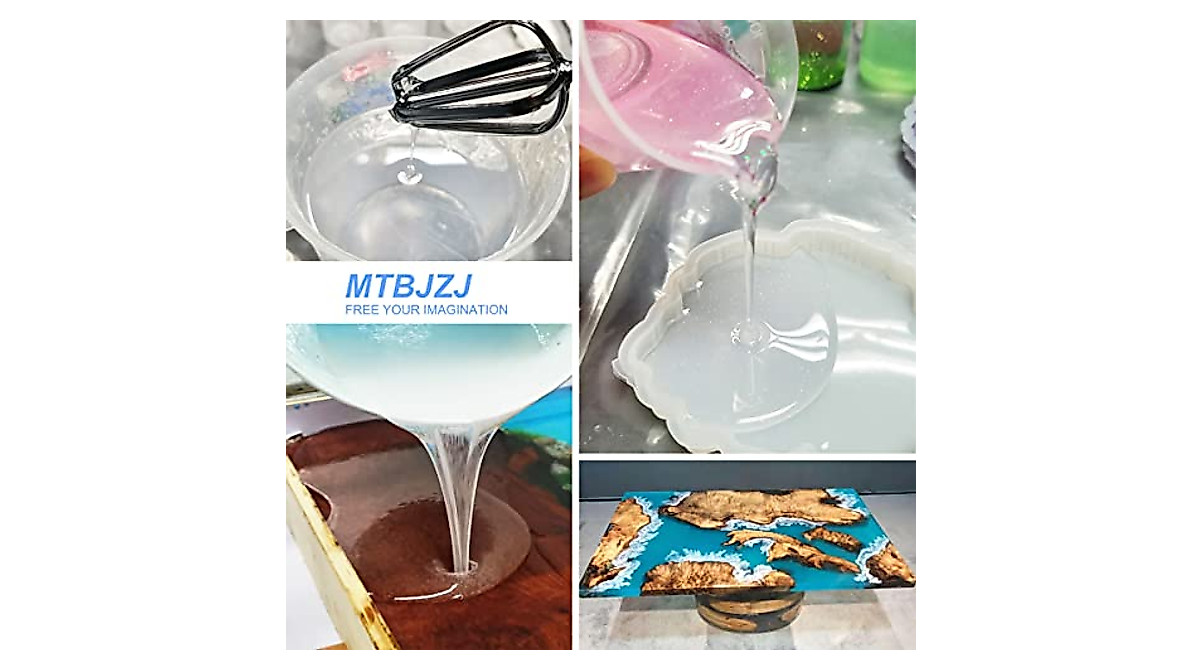 Epoxy Resin 2 Gallon Kit - Crystal Clear, Self-Leveling & Safe for Crafts
