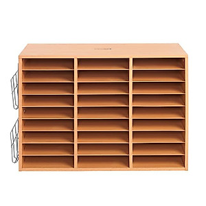 Really Good Stuff Classroom Oak Mail Center and Paper Holders