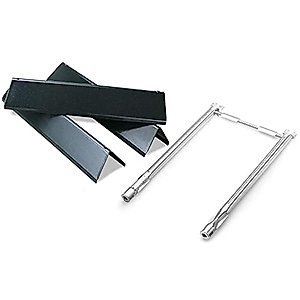 69785 Grill Burner &7635 Flavorizer Bars Grill Replacement Parts for Weber Spirit 200 I & II 200, Spirit E-210 E-220 S-210 S-220 Series with Front Controls, 15.3 Inch Gas Grill Kit for Weber 3Pack