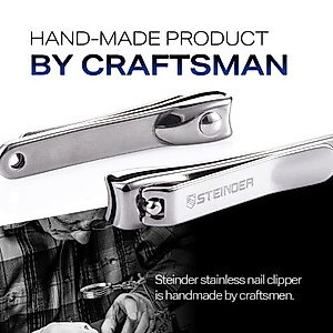 Toenail Clippers Meister Premium Steinder® Full Metal Premium Nail Clippers Catcher Structure Nail Clippers Gift for Mom & Dad Gift Finger Clipper for Grooming Stuff Men - Made in Korea
