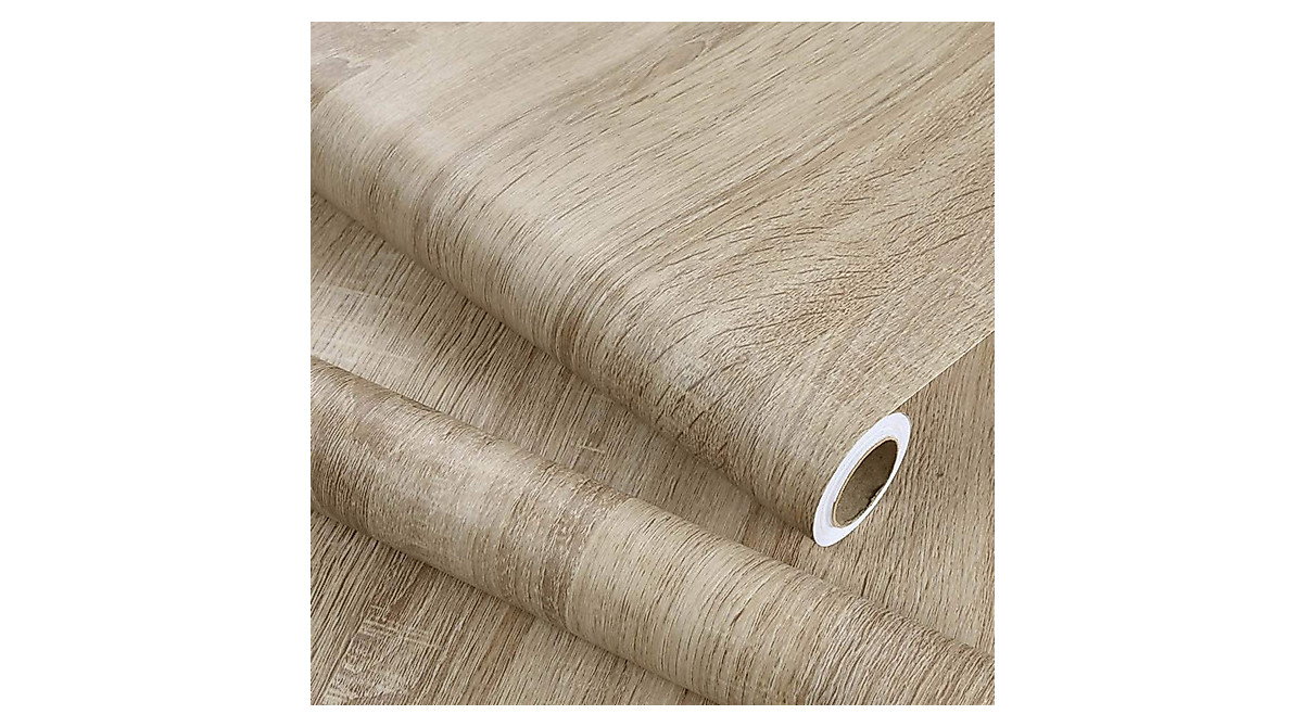 Self Adhesive Vinyl Rustic Light Wood Contact Paper for Home Decor