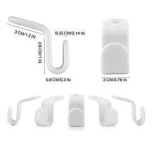 Sngihurg 80 PCS Clothes Hanger Connector Hooks,Heavy Duty Closet Hook Hangers Space Saving,Hanger Extender Clips,Cascading Connection Hooks(White)