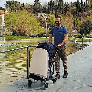 RUIYUE Muslin Nursing Cover for Baby Breastfeeding | 100% Cotton Breathable for Summer,Opaque| Full Coverage for Baby Breastfeeding | Rigid Hoop for Easy Viewing | Soft & Fabric Stylish