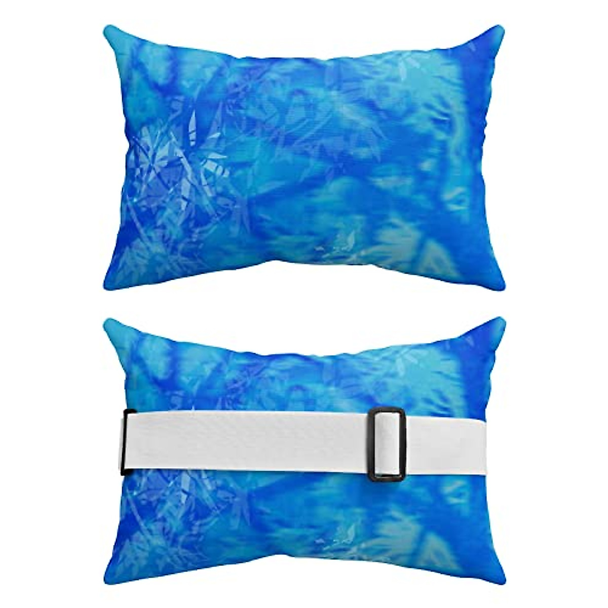 Recliner Head Pillow Ledge Loungers Chair Pillows with Insert Abstract Mystic Mottled Blue Tree Shadow Lumbar Pillow with Adjustable Strap Outdoor Waterproof Patio Pillows for Beach Pool, 2 PCS