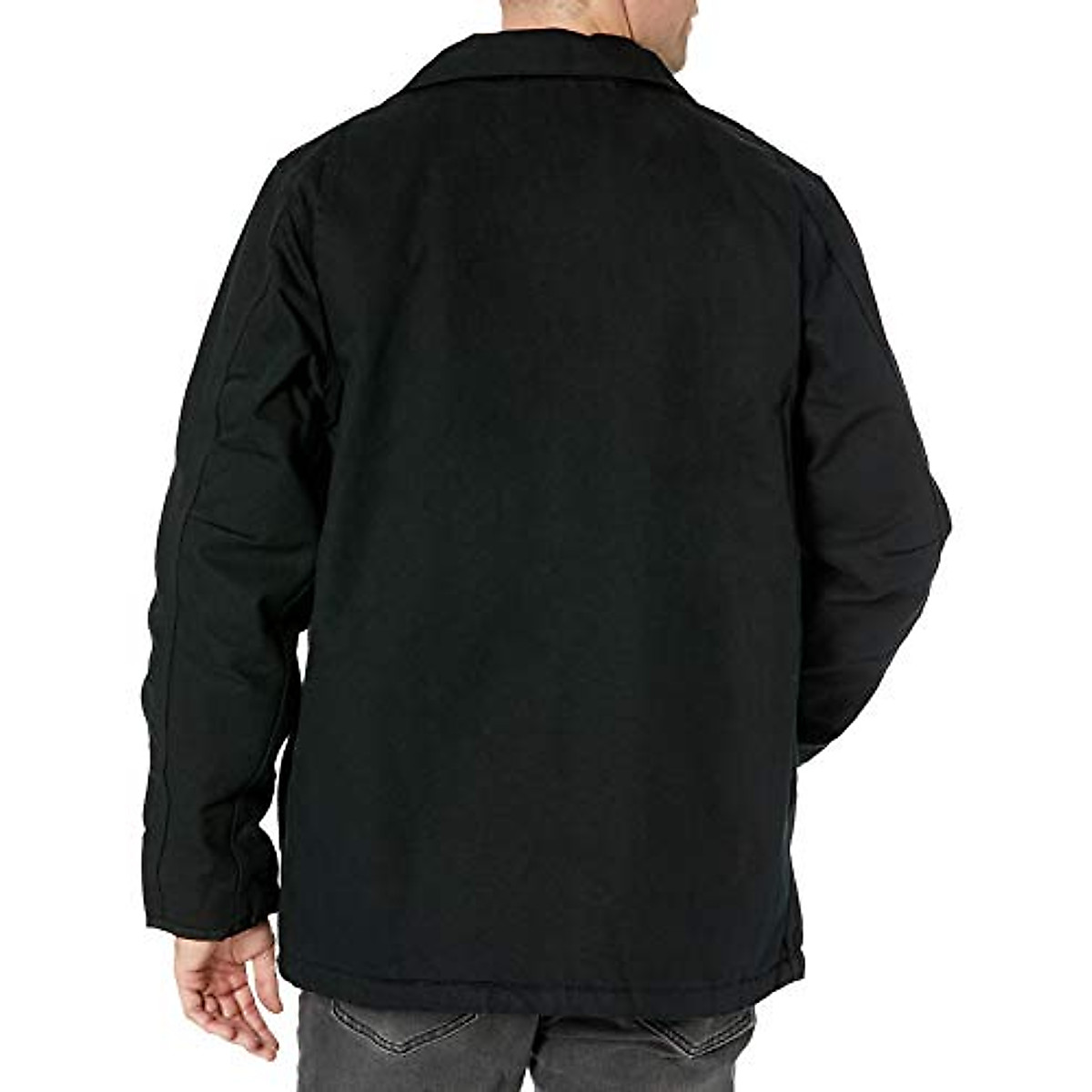 Carhartt mens Loose Fit Washed Duck Sherpa-lined Coat, Black, Large US