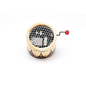 Little music Box decorated with the Paris Eiffel Tower and with the melody La vie en rose.