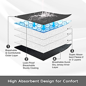 Paw Legend Washable Reusable Female Dog Period Diapers for Heat Doggie Puppy Diapers for Female Dogs (3 Pack, Large)