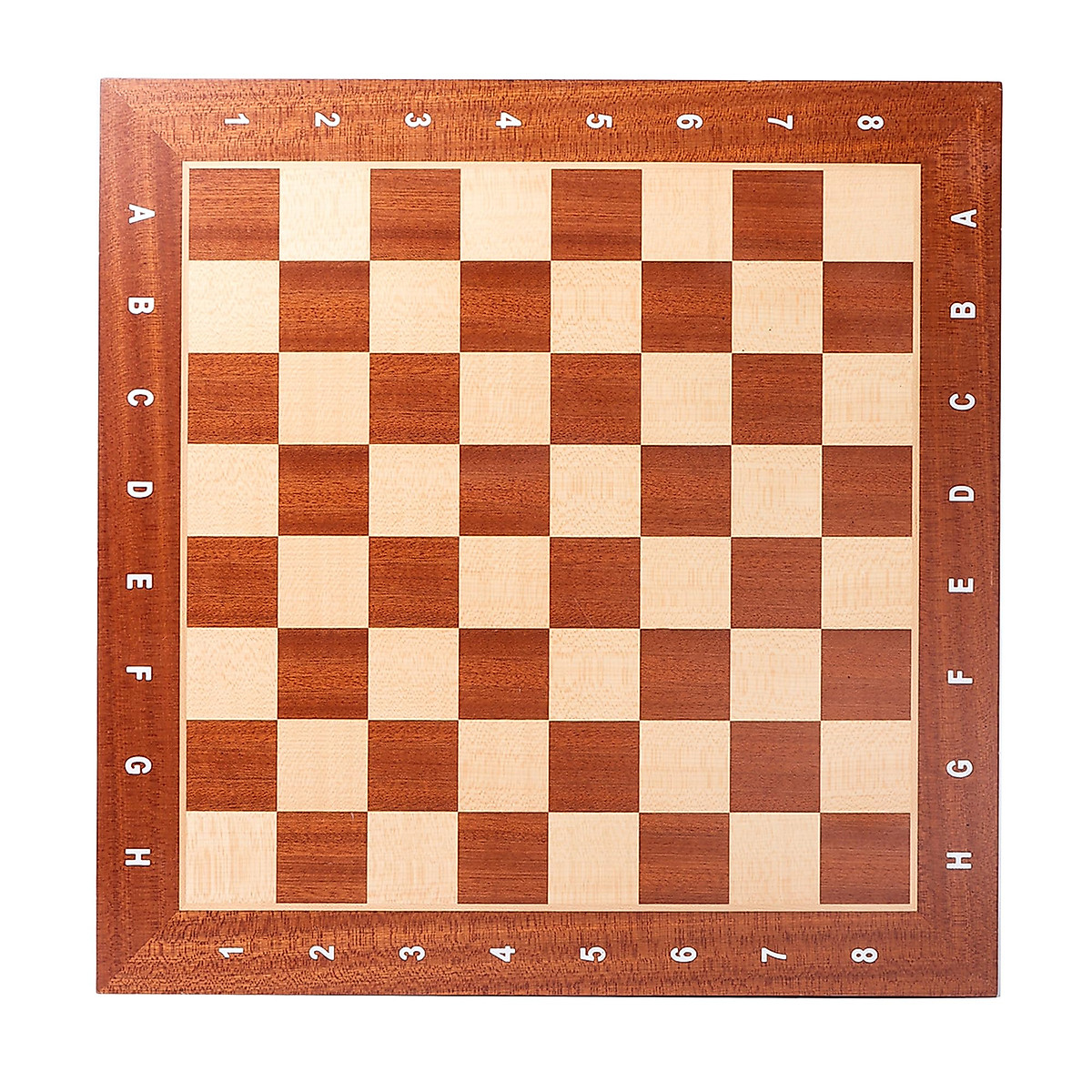 GSE Games & Sports Expert Professional Tournament Chess Board Only, Sapele & Maple Inlaid Chessboard, Chess Board for Beginners, Kids, Adults (Extra Large: 21.25" / Square: 2.25" Brown)