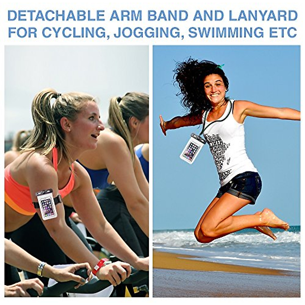 Voxkin ★ Premium Quality Universal Waterproof Case Including Armband ✚ Compass ✚ Lanyard - Best Water Proof, Dustproof Bag for iPhone 12 Pro Max, 12 Mini, S21 Ultra, S20, OnePlus 8, Pixel 5