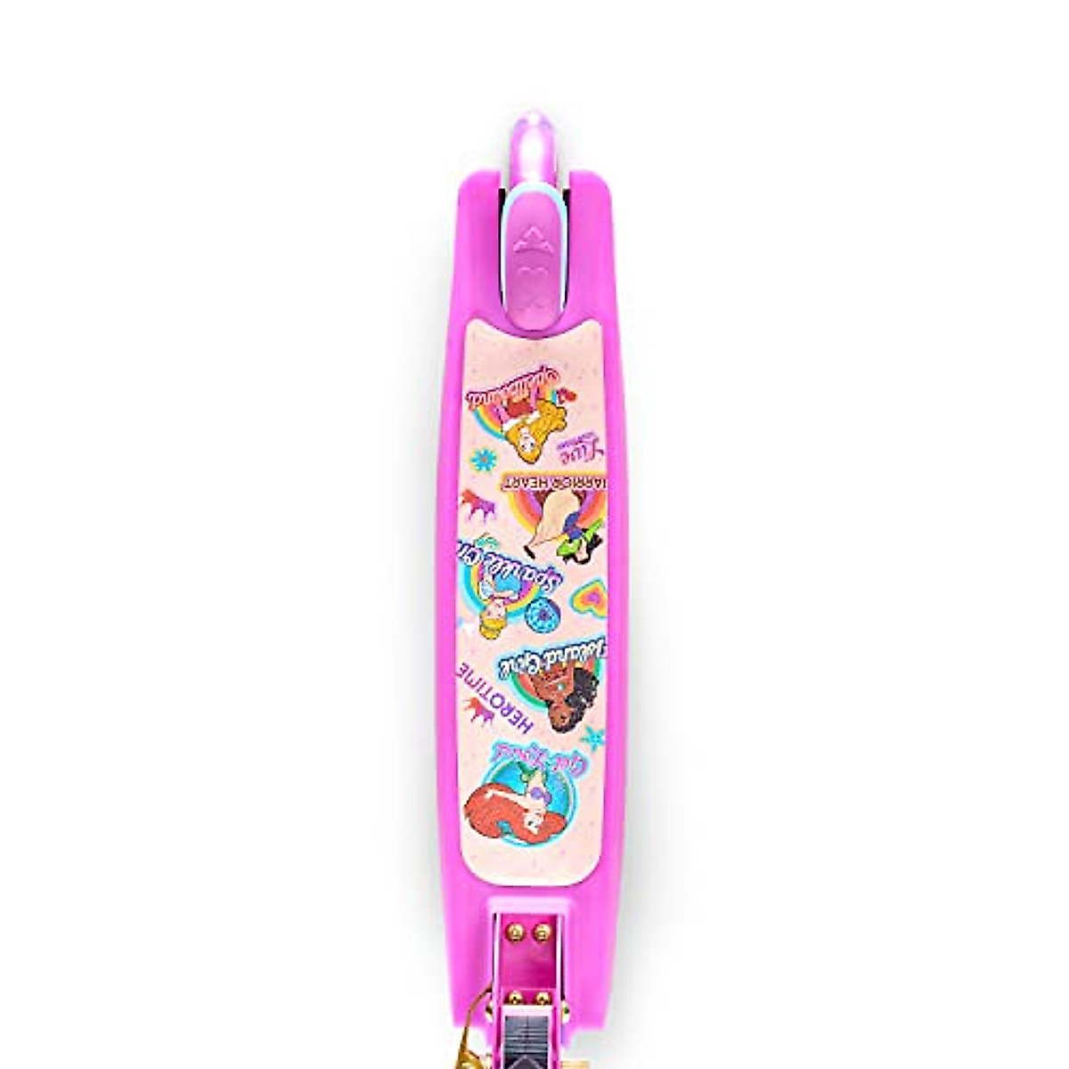 Jetson Disney Princess Kick Scooter, Foldable with Light Up Wheels, Adjustable Handlebar Height, Pink