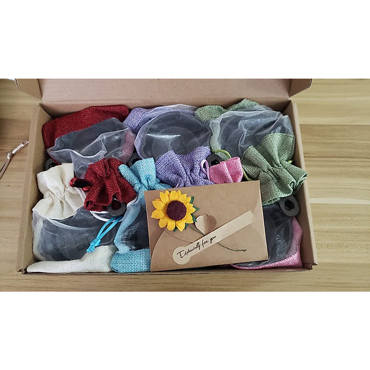 HAWOK Cast Iron Mini Skillet with wishing card gift bag DIA. 2.75 inch Set of 6 Black…