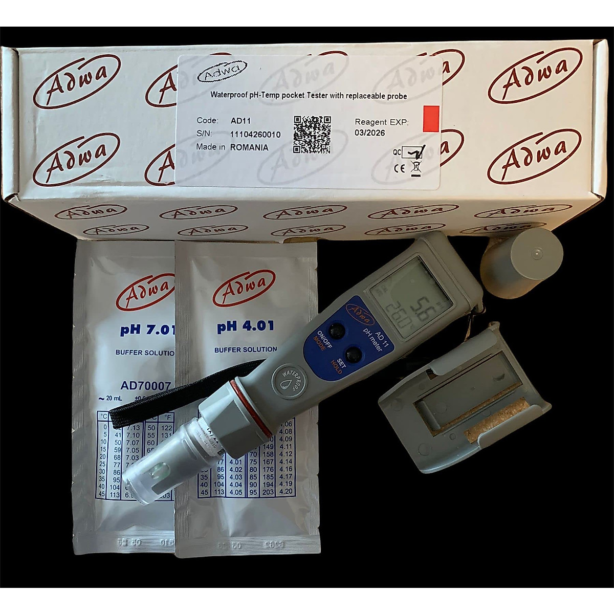 ADWA AD11 Waterproof Pocket pH and Temperature Meter