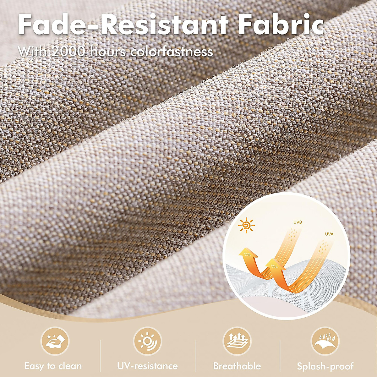 XIZZI Patio Furniture Set with Swivel Rocking Chairs,6 Pieces All Weather Wicker Outdoor Furniture with Sofa,High Back Patio Conversation Set for Balcony,Deck,and Backyard,Brown Rattan Beige