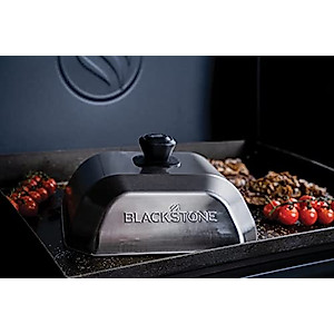 Blackstone 5555 Stainless Steel Square Basting Cover Medium (10" x 10") Flat Top Gas Grill Griddle BBQ Accessories- Cheese Melting Dome and Steaming Cover, Heat Resistant, Dishwasher Safe, Silver