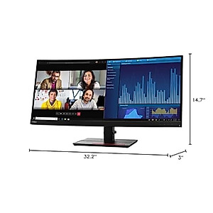 Lenovo ThinkVision P34w-20 34.1" UW-QHD Curved Screen WLED LCD Monitor - 21:9 - Raven Black
