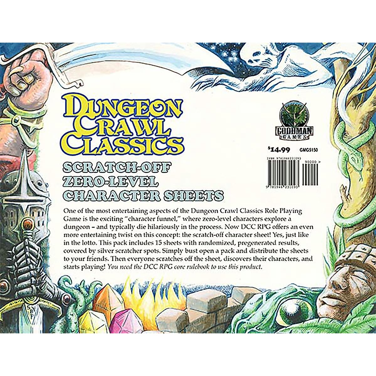 DCC RPG 0-Level Scratch Off Character Sheets