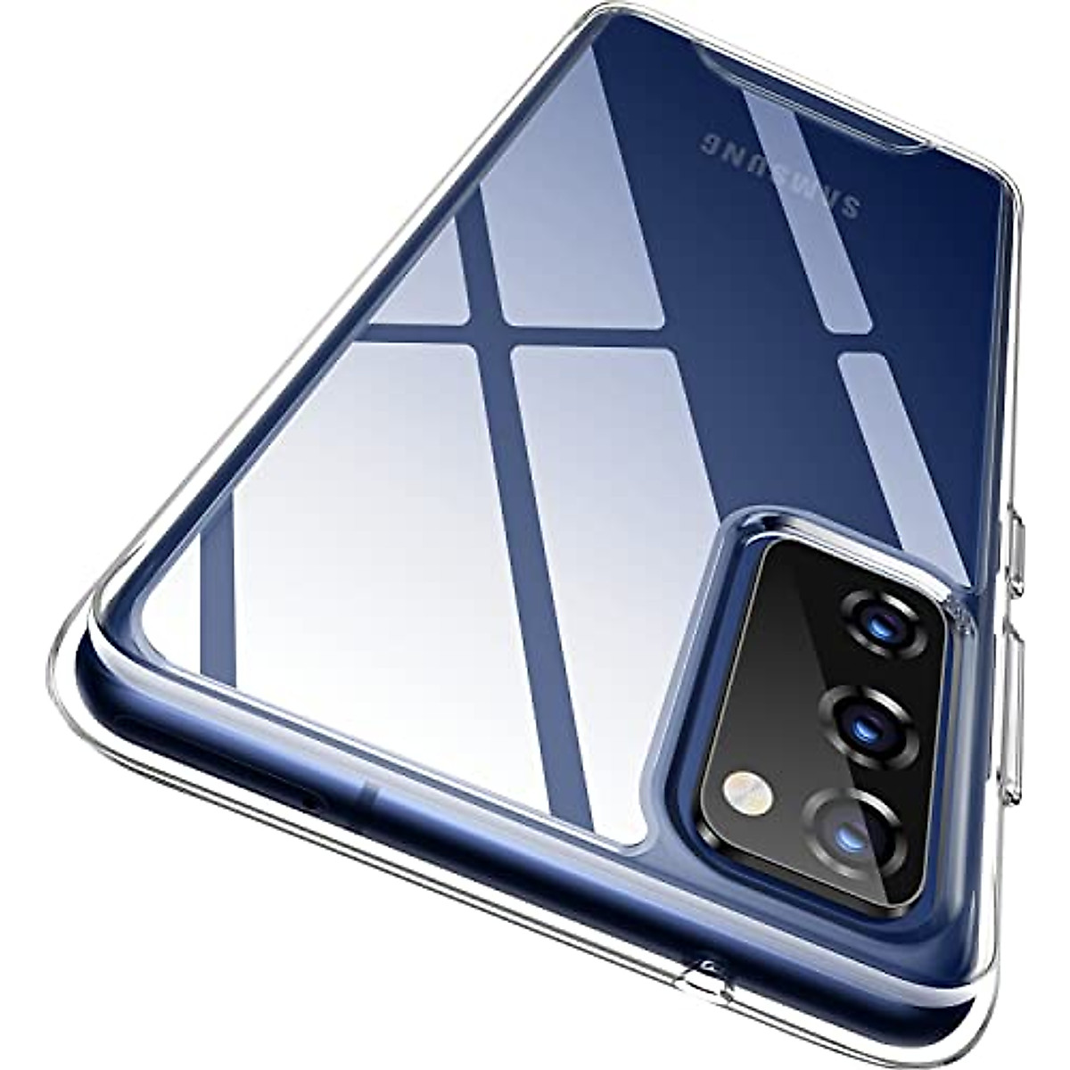 Rayboen for Samsung Galaxy S20 FE Case, Crystal Clear Designed Non-Slip Shockproof Protective Cover, Hard Plastic Back & Soft TPU Frame Thin Phone Case for Samsung Galaxy S20 FE 5G, 6.5 inch