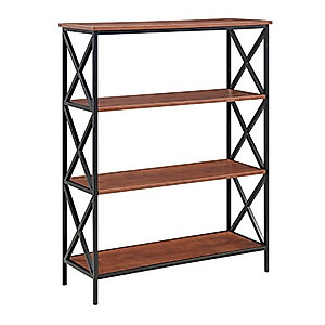 Convenience Concepts Tucson 4 Tier Bookcase, Black / Cherry