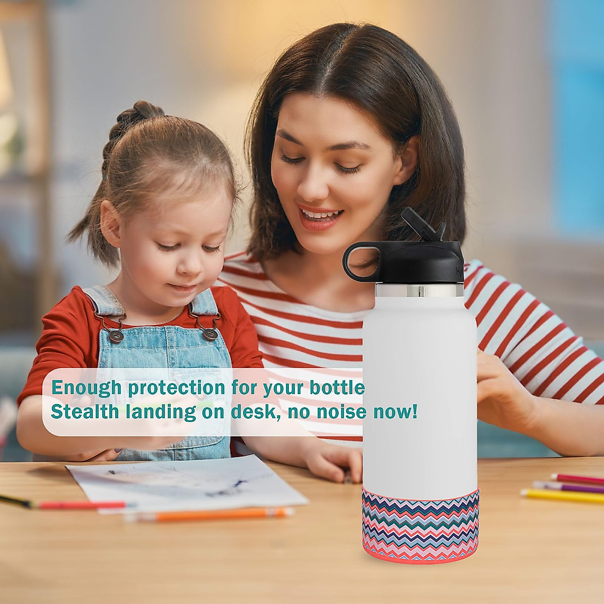 WK IEASON Protective Silicone Base Boot 12oz-24oz for Hydro Flask Wide Mouth/Standard Mouth, Anti-Slip Silicone Cover Bumper Compatible with Stanley Tumbler 40oz 30oz 20oz-2.83inch Bottom Diameter