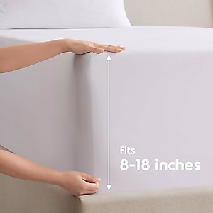 Nestl Full Size Sheet Sets - 4 Piece Full Size Sheets, Deep Pocket, Hotel Luxury, Extra Soft, Breathable and Cooling, White Bed Sheets for Full Size Mattress