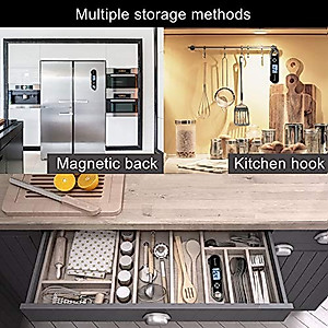 Searon Digital Meat Thermometer, Dual Probe Food Thermometer, 2-4S Instant Read Backlight Waterproof for Cooking Kitchen Oven Safe BBQ Grilling Smoker Baking Turkey