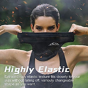 ARRUSA Summer Cool Face Cover, Scarves Neck Gaiter Breathable Dust-proof Mouth cover for Men & Women Fishing Outdoor Sport