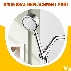 All Metal Handheld Shower Head Holder, Adjustable Shower Wand Holder with Universal Shower Arm Mount and Brass Pivot Ball, for Connecting Shower Arm and Shower Hose