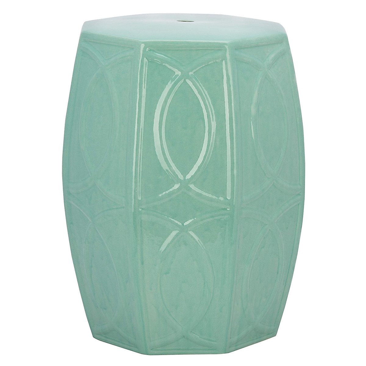 Safavieh Home Collection Kameko Blue Ceramic Decorative Garden Stool ACS5205A