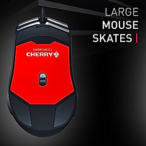Cherry MC 2.1 Wired Gaming Mouse RGB Lighting with Programmable Buttons and User Profiles. Fits in Your Hand. Right Handed. 5000 DPI Pixart Sensor. Black