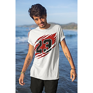 23 Slash Shirt to Match Jordan Retro Sneakers Low Mid High 1 2 3 4 5, Tee to Match Jordan 1s 2s 3s 4s 5s 6s Blue