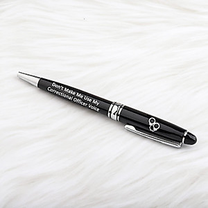 JYTAPP Funny Correctional Officer Gift Don't Make Me Use My Correctional Officer Voice Ballpoint Pen Corrections Work Pen