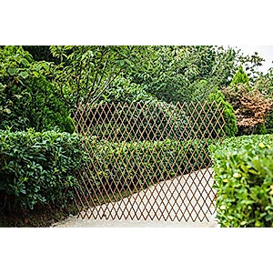 GLANT Lattice Fence Willow Expandable Plant Climbing Lattices Trellis Fence,Open Screen Fencing,Willow (1)