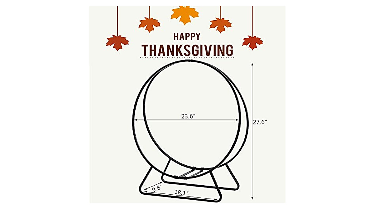 DOEWORKS 23" Heavy Duty Steel Log Hoop for Firewood