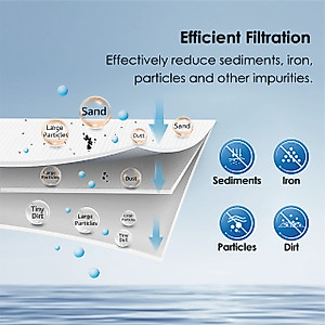 Waterdrop AP810 Whole House Water Filter, Replacement for 3M® Aqua-Pure® AP810, AP801, AP811, Whirlpool® WHKF-GD25BB, WHKF-DWHBB, 5 Micron, 10" x 4.5", Well & Tap Water Filter, Pack of 2