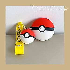 Cute Airpod Pro 2 Case, Funny 3D Cartoon Key Chain Case, Soft PVC Full Protection Shockproof Charging Case Cover Compatible with for 2019 Airpod Pro, 2022 Airpod Pro 2. (Pro 2 Pendant Ball)