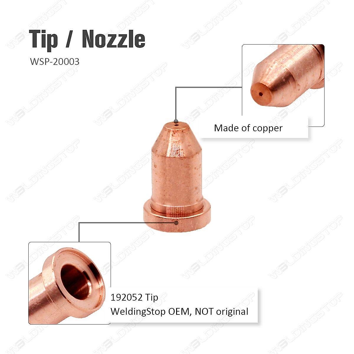 192048 Extened Electrode Tip 192052 Nozzle for Miller ICE-40T / ICE-40TM Torch Consumables Kit 15pcs