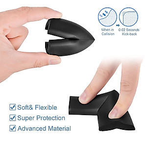 LURICO 4 Pieces Set Corner Protector | Baby Proofing Table Corner Bumper Guard | Child Safety Furniture Fireplace Corner Edge Guards | Soft Foam | Safe Corner Cushion | Pre-Taped | (Coffee Brown)