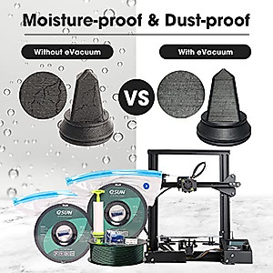 eSUN 3D Printing Filament Vacuum Storage Kit, Spool Storage Sealing Bags Dust Proof Humidity Resistant for Keeping Filament Dry, 10 Vaccum Bags/Kit, 33 x 38cm