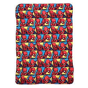 Spiderman Fleece Throw Blanket - Fun Superhero Fleece Throw Blanket for Girls & Boys, Soft & Cozy Plush Lightweight Fabric Bed Cover, Cool Bedroom Decor, Kids Throw Blanket - Size 45”x 60”