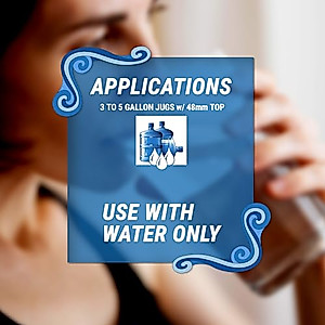 TERA PUMP TRDNC100 Reusable NO-Splash Cap for 5 Gallon Water Bottle and Water Dispensers Without Probe