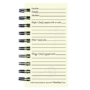 Camping, The Campers Journal - MINI Kraft Hard Cover (prompts on every page, recycled paper, read more...)