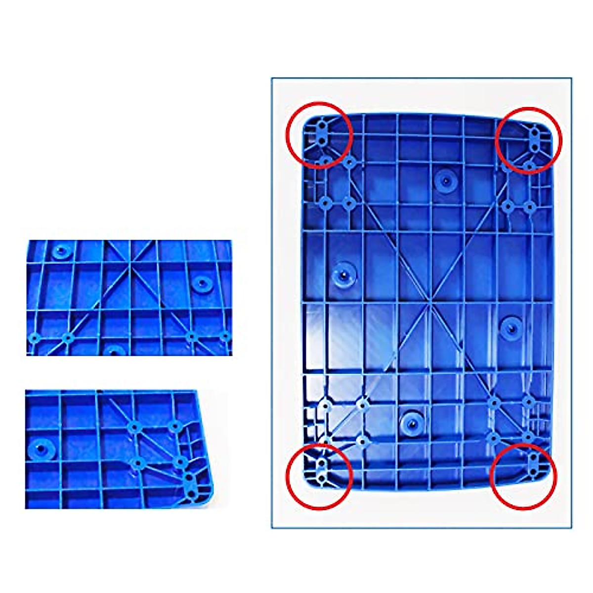 Generic Platform Hand Truck Plastic Platform Truck with Wheels and Foldable Metal Handle for Transport Household Items PC Baggage Moving Hand Trucks Push Dolly for Loading (Size : Mute1) (Mute 3)
