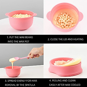 Non-stick Wax Pot, Replacement 16 OZ Wax Bowl, Reusable & Removable Waxing Pots for All Kinds of 500ml Wax Heater Machine
