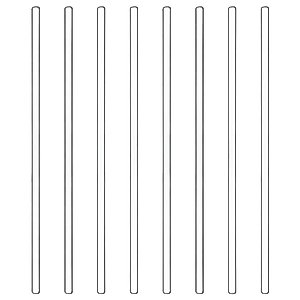 stonylab 8 Pack Glass Stirring Rods, Solid Borosilicate Glass Rods Stirrers Sticks with Rounded Ends for Lab Kitchen, 9.84 Inch Length