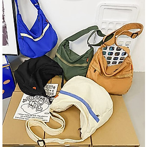 Messenger Bag for Men Women Large Capacity Crossbody Bag Canvas Tote Bag Shoulder Bag Satchel Hobo for School Work