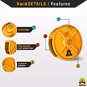 KwikSafety - Charlotte, NC - TIKO Aluminum Tie Wire Reel, Ironworker Lighweight Rebar Tie reel Tool with Belt Loop holder