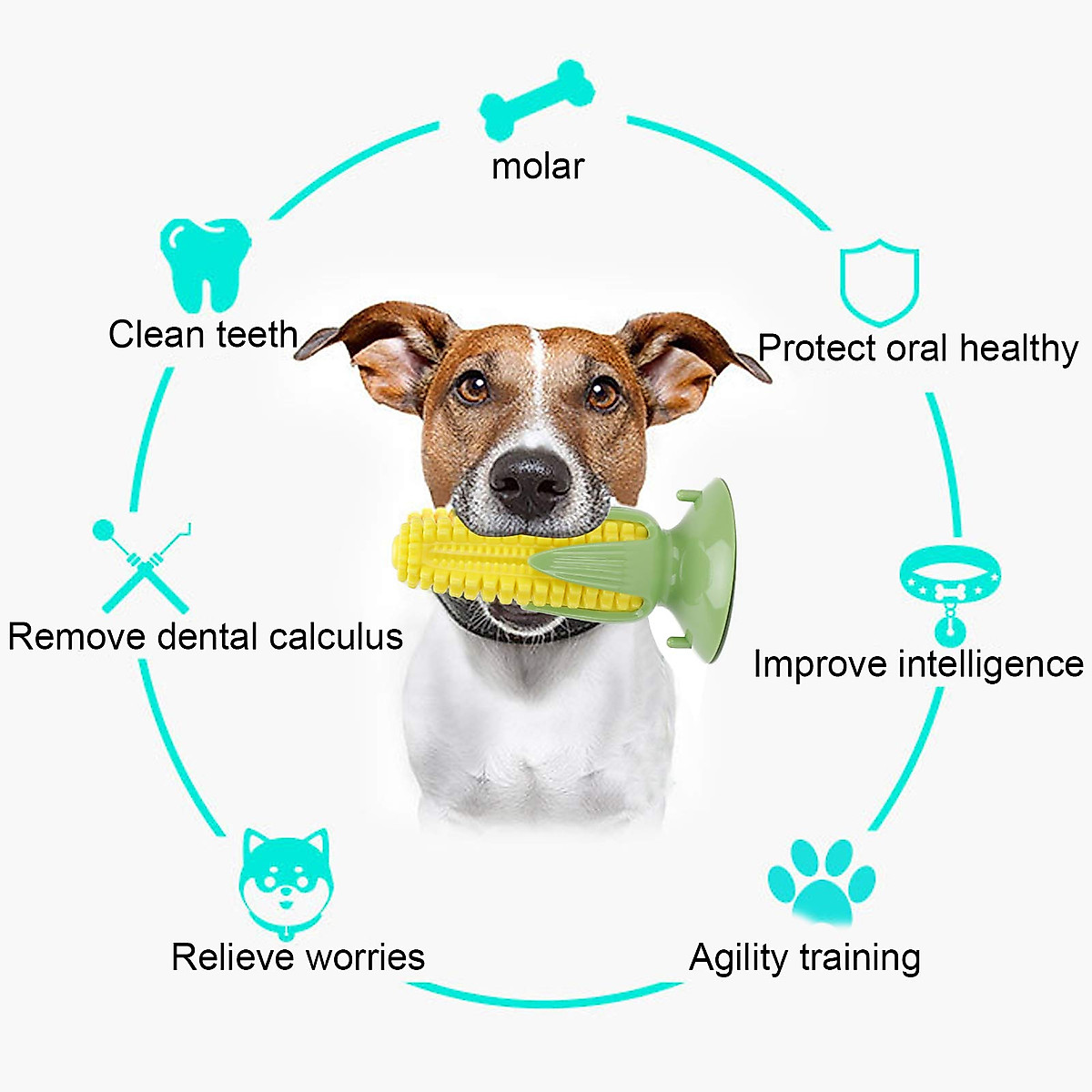Corn Shape Dog Chew Toy, Corn Cob Dog Toy Aggressive Chewers Puppy Teeth Chew Corn Stick Toy for Small Meduium