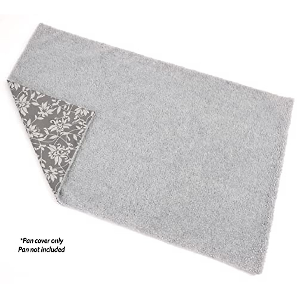 MidWest Homes for Pets Quiet Time Reversible Dog Crate Pan Cover, Fits MidWest Homes for Pets Dog Crate Pans, 48" Gray Floral/Fleece, Pan Cover Only