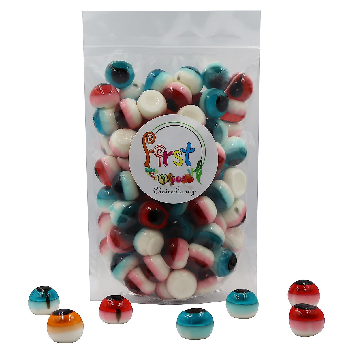 FirstChoiceCandy 3D Juicy Gummy Candy (3D Eyeballs, 2 Pound (Pack of 1))