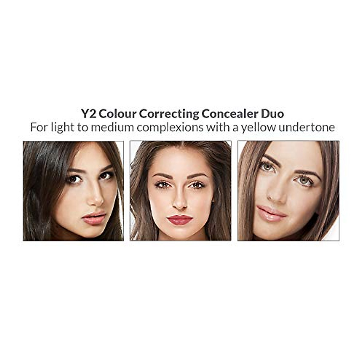 Wonders of the World Concealer Duo by VASANTI - Hide Dark Circles, Scars - Colour Correcting Full Coverage Concealer Duo - Includes a Colour Corrector & Concealer with Mirror/Mini Brush (Y2 - Yellow)